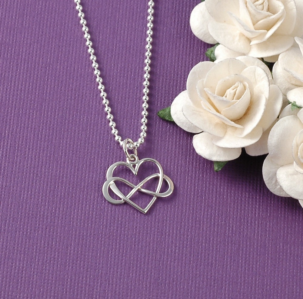 Infinity Heart Necklace Sterling Silver Infinite Love - Etsy