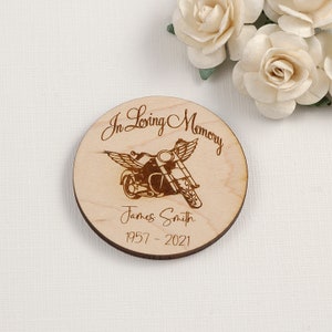 Funeral Favors, Personalized 2 Inch Round Wood Tokens for Celebration ...