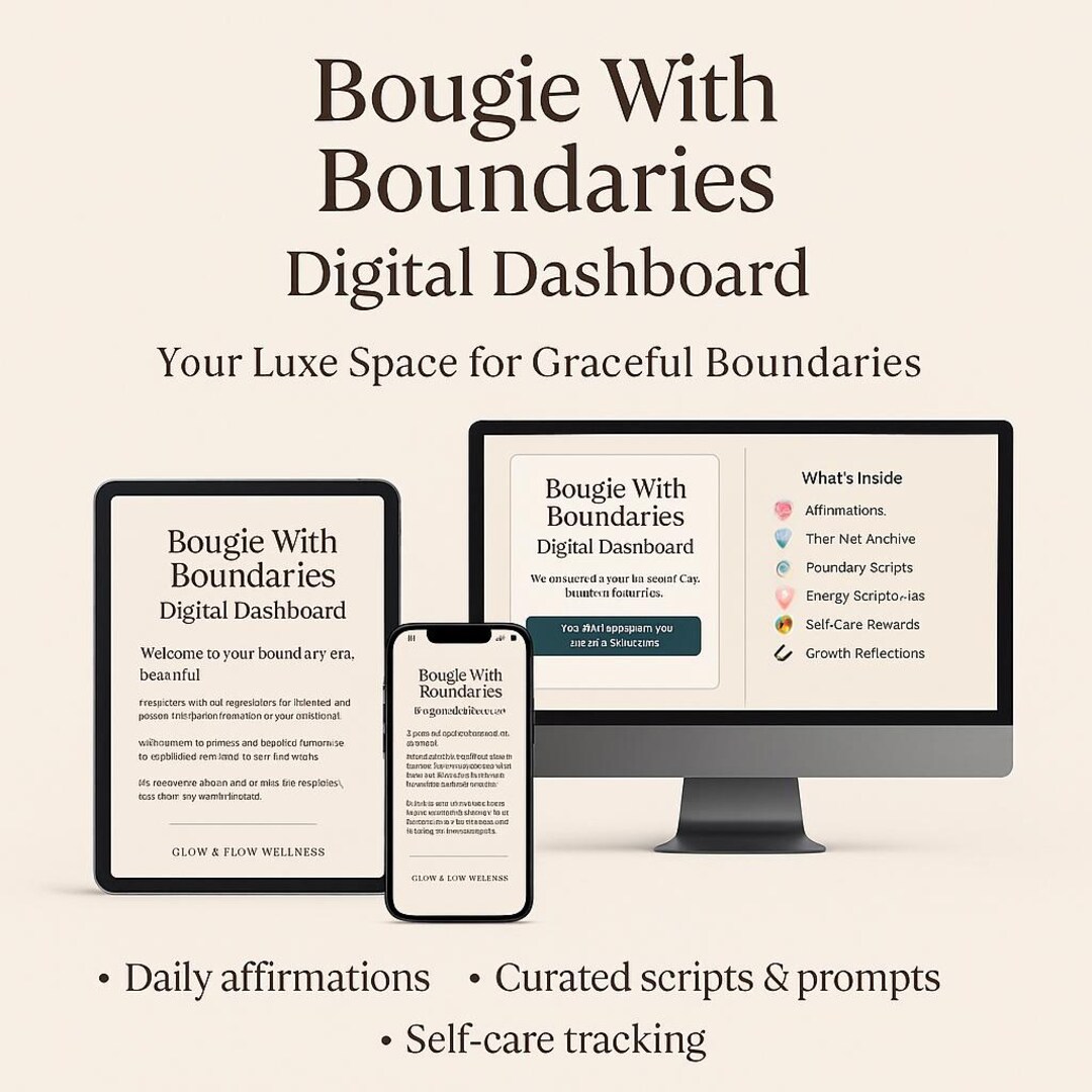 Bougie With Boundaries Notion Template | Digital Dashboard for Black Women | Self-care ...