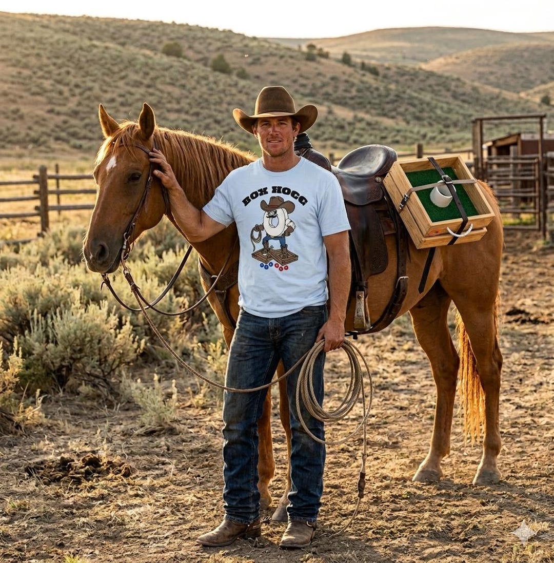Box Hogg: the Fastest Toss in the West Washer Toss T-shirt - Etsy