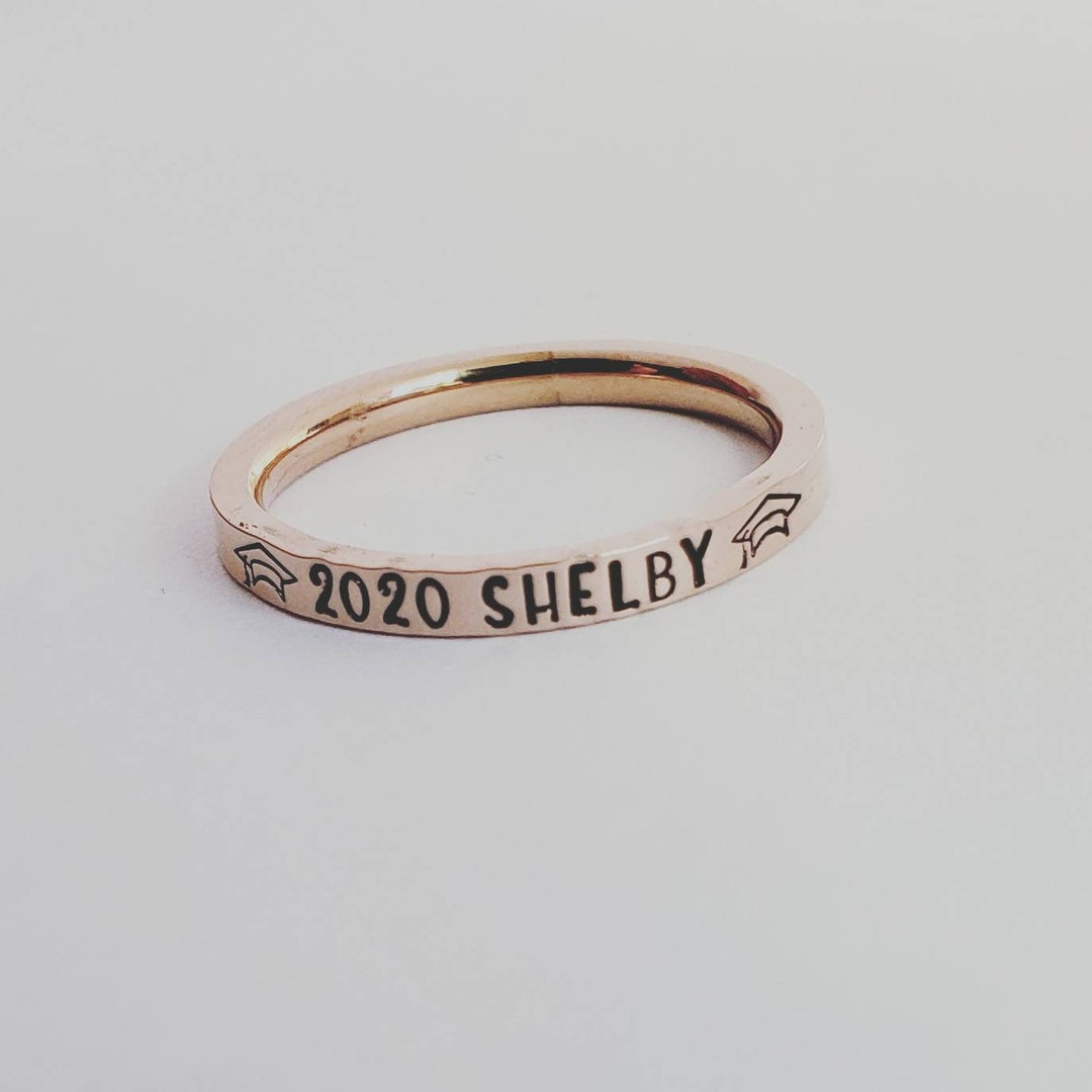 Graduation Ring, Dainty Stacking Ring, Minimal Stacking Graduation ...