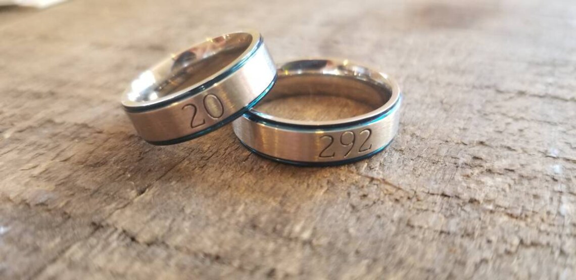Thin Blue Line Blue Line Ring Police Wife Ring Personalized - Etsy