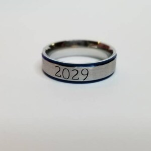 Thin Blue Line, Blue Line Ring, Police Wife Ring, Personalized Law ...
