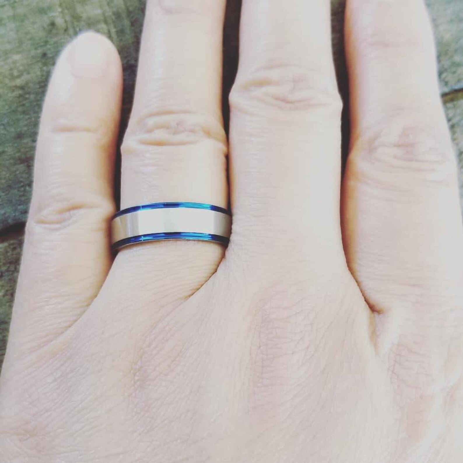 Thin Blue Line Blue Line Ring Police Wife Ring Personalized - Etsy