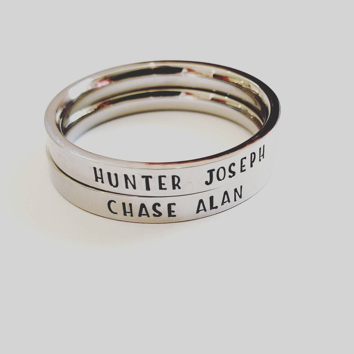 Stacking Name Rings Engraved Ring Personalized Ring Gold - Etsy