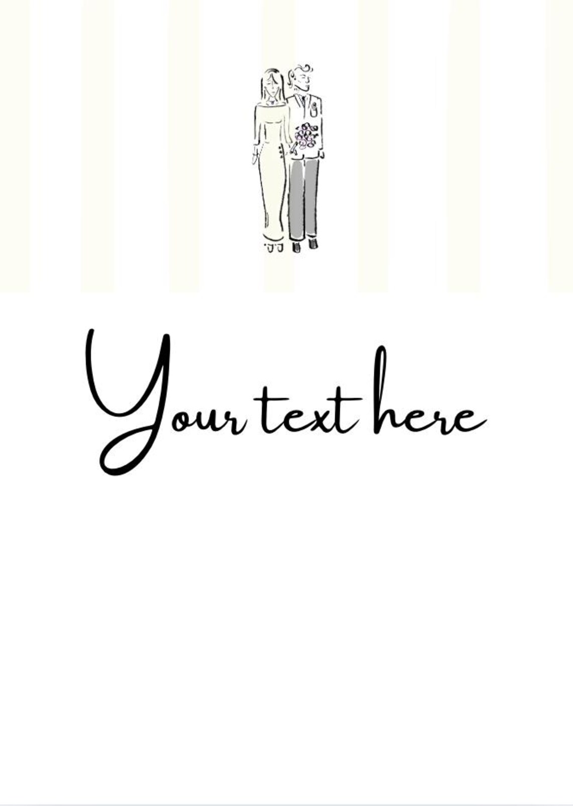 Wedding Bride and Groom | Hand Drawn Invitation Template Set | High Res ...