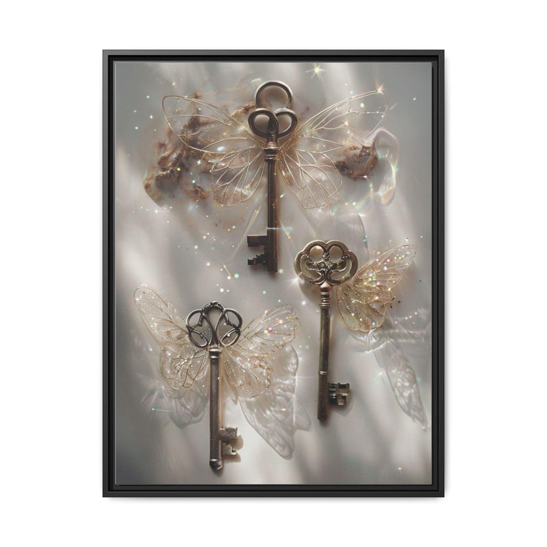 Whimsical Key Wall Art, Fairy Key Decor, Framed Prints for Home ...