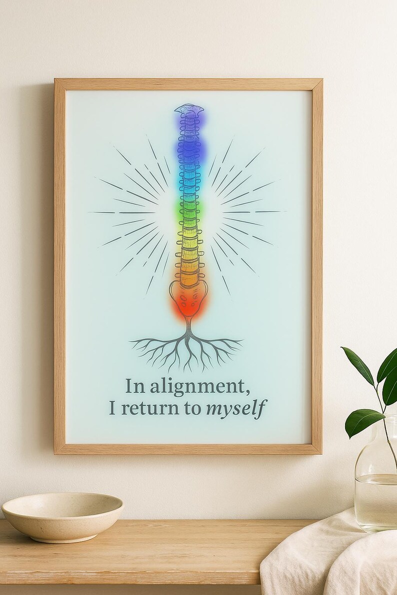 In Alignment, I Return to Myself – Chakra Spine Art | Energetic Nervous ...