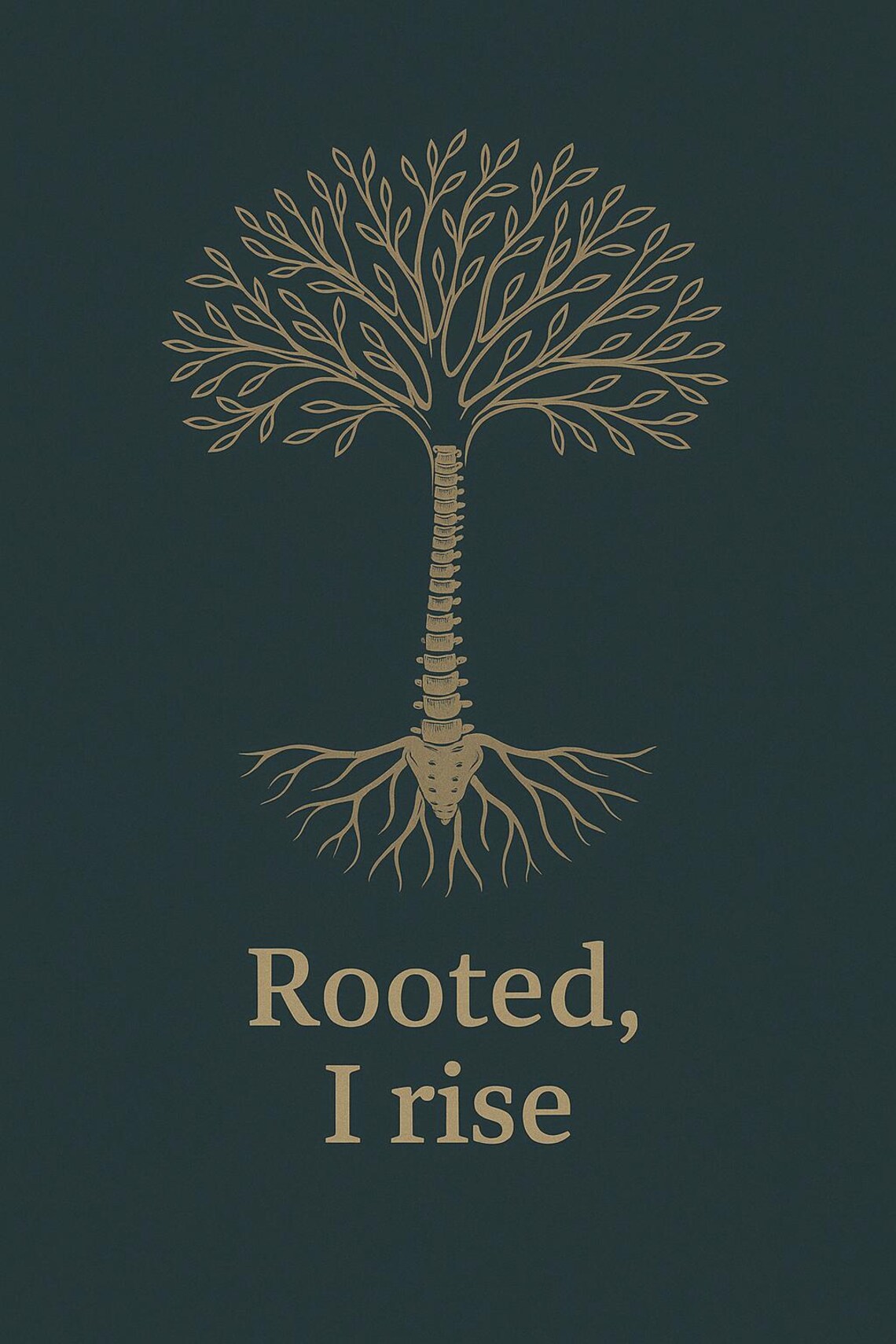 Rooted, I Rise – Nervous System Art Print | Tree & Spine Illustration ...
