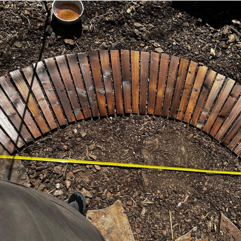 Flexible Cedar Garden Pathway: Rustic Outdoor Flooring, 17-inch Wide - Etsy