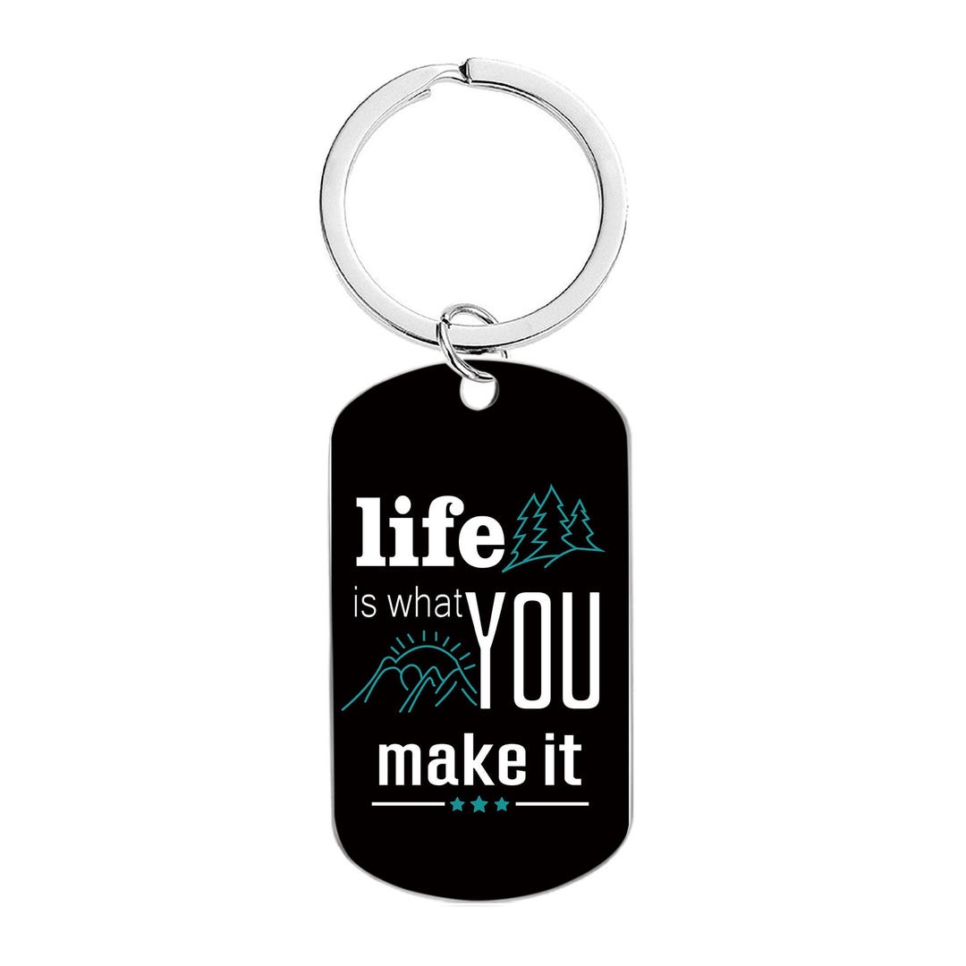 Custom Engraved Key Chain for Loved One With Encouraging Words, Friend ...