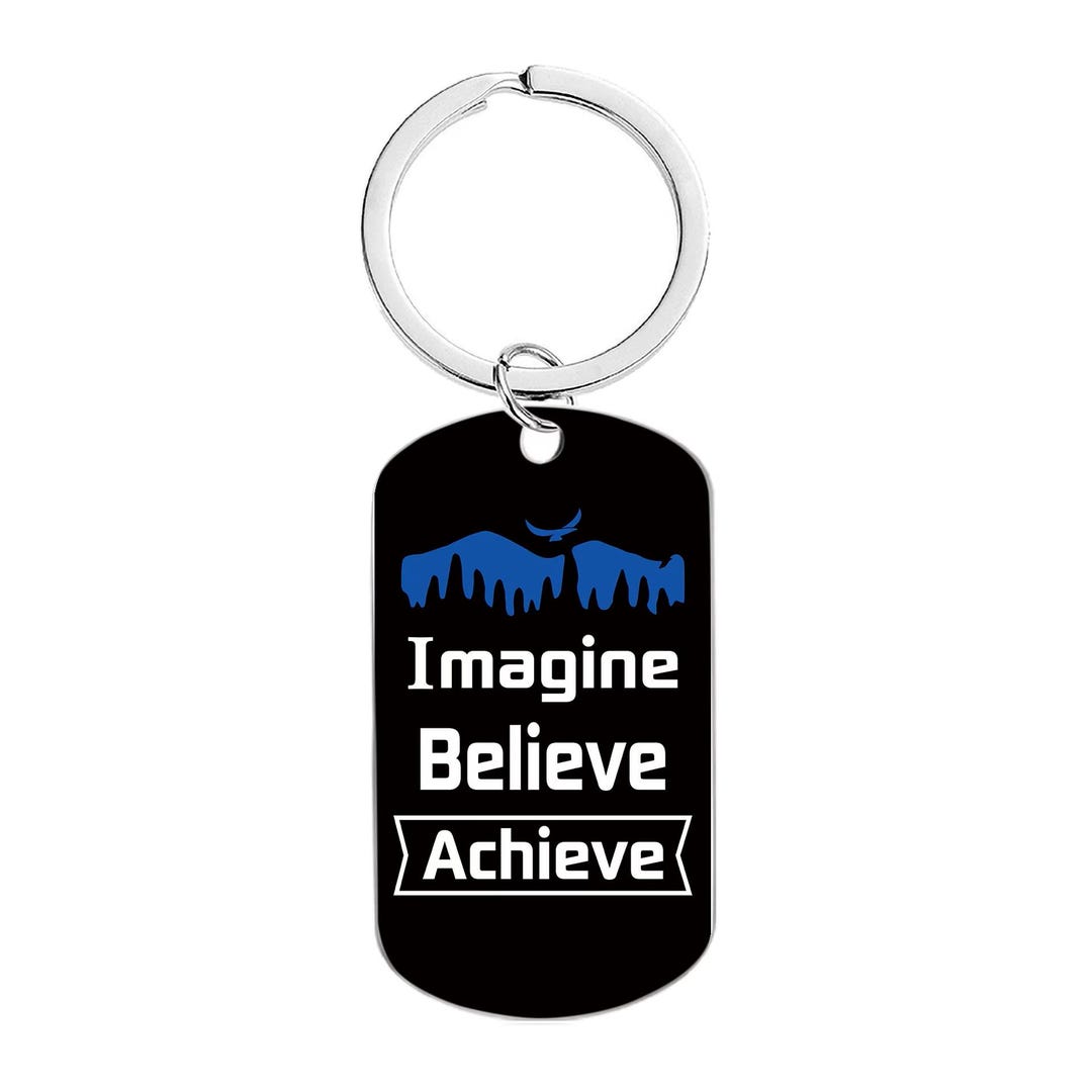 Custom Engraved Key Chain for Loved One With Encouraging Words, Friend ...