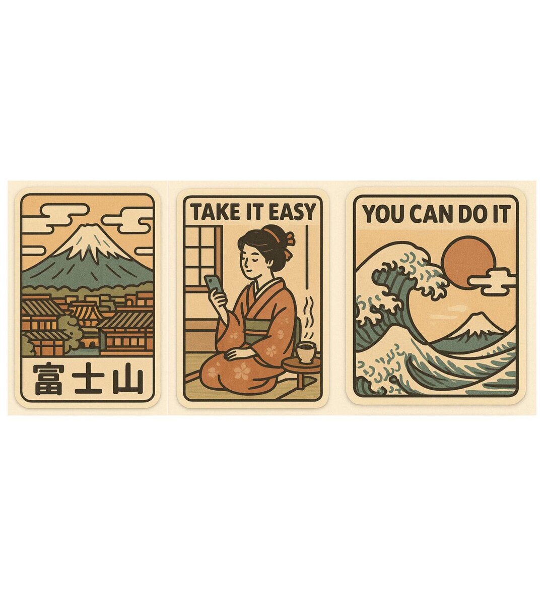 Japanese-inspired Words of Affirmation Laptop Stickers - Etsy