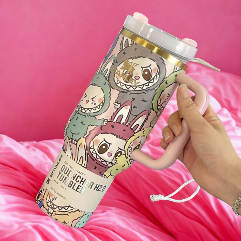 Limited Edition Labubu Stanley Cup 40oz - Viral Pop Mart Collab, Cute ...