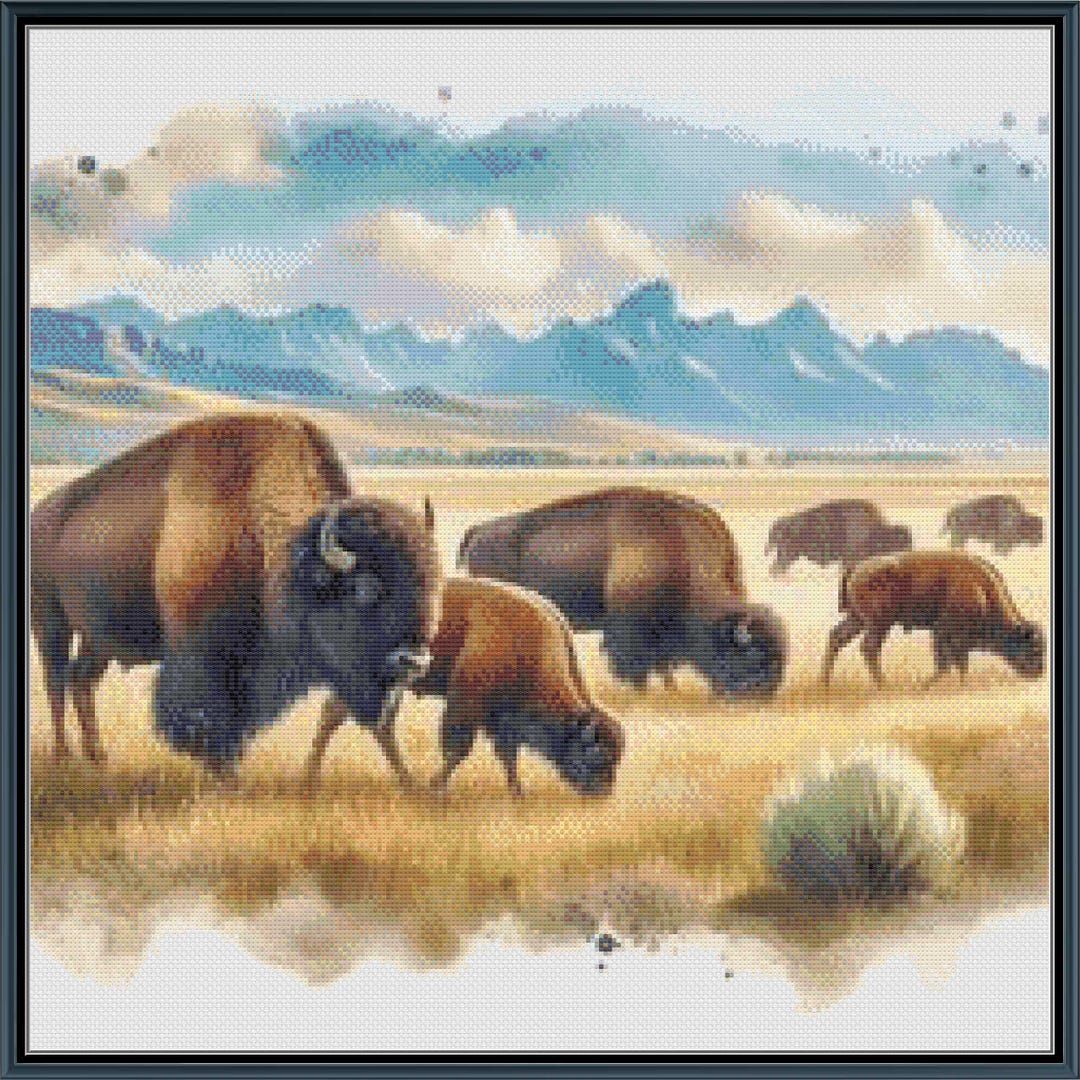 Bison Herd Vol. 3 Cross Stitch Chart - Etsy