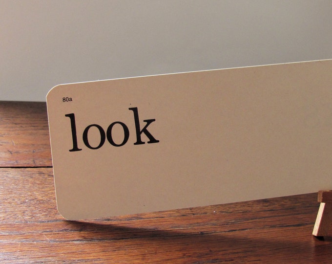 Vintage Flash Card look Looks Dick Jane Flashcard Find See Eye Where ...