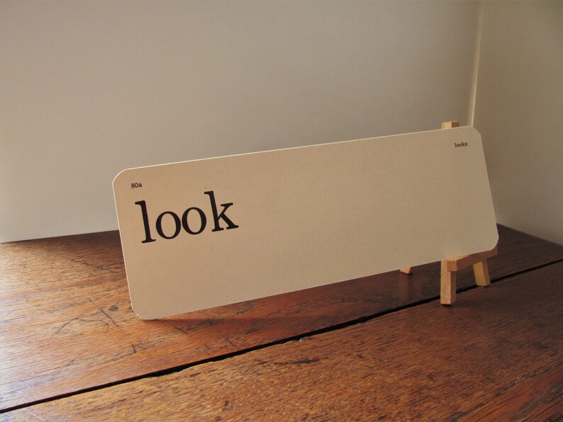 Vintage Flash Card look looks Dick Jane Flashcard | Etsy