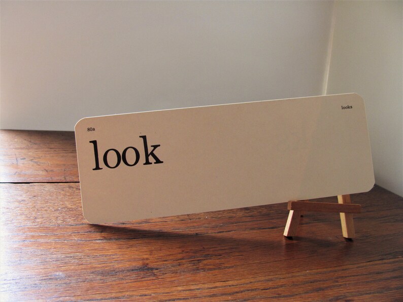 Vintage Flash Card look looks Dick Jane Flashcard | Etsy