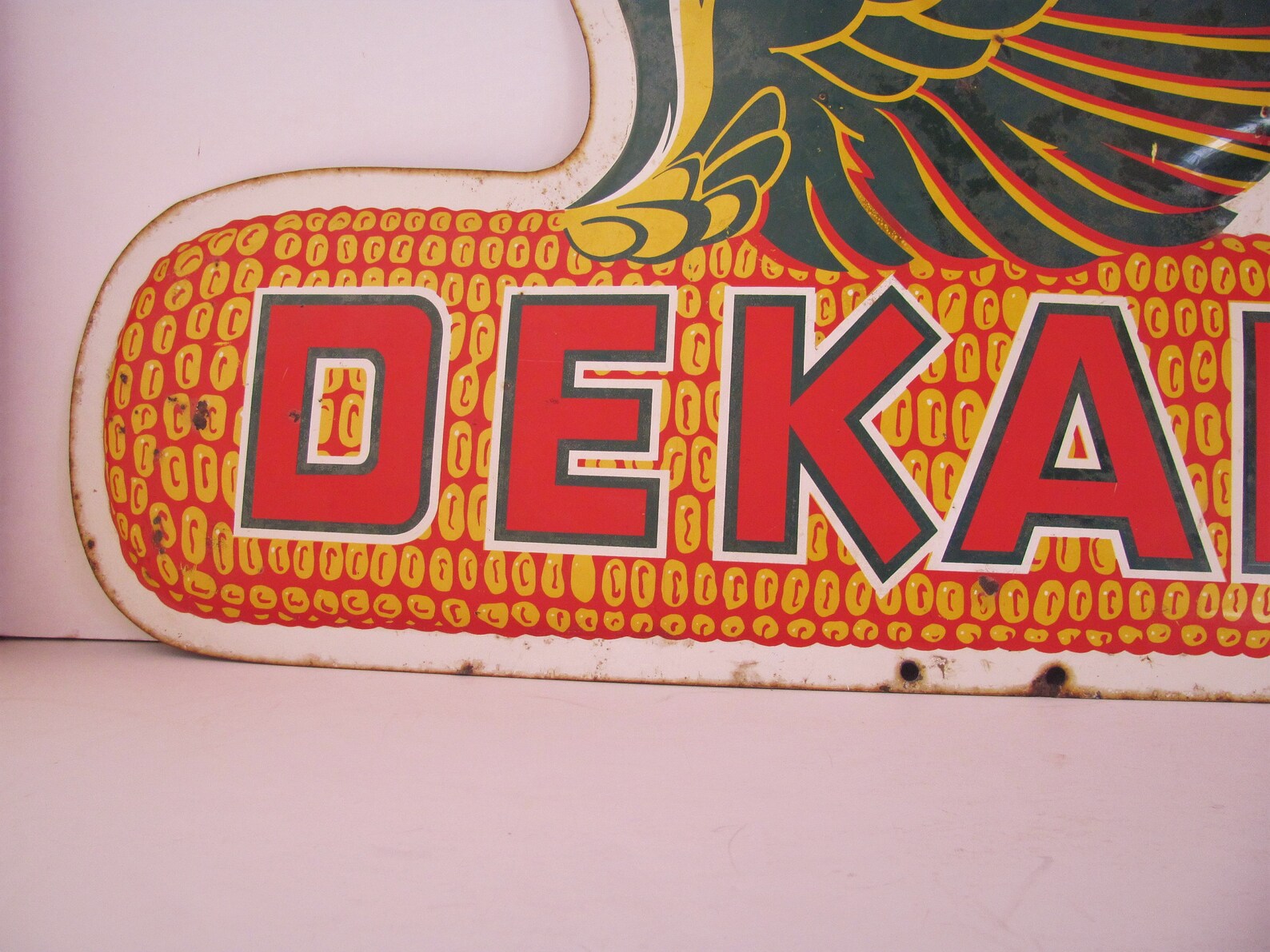 Vintage Metal DeKalb Winged Corn Sign Flying Wings in Farm | Etsy