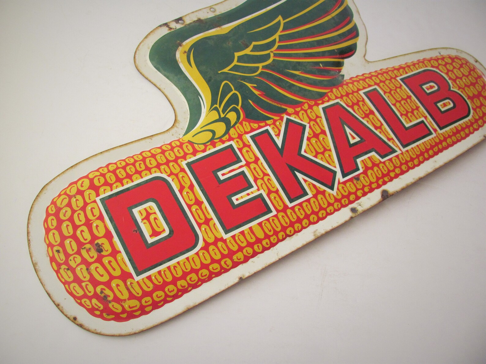Vintage Metal DeKalb Winged Corn Sign Flying Wings in Farm | Etsy