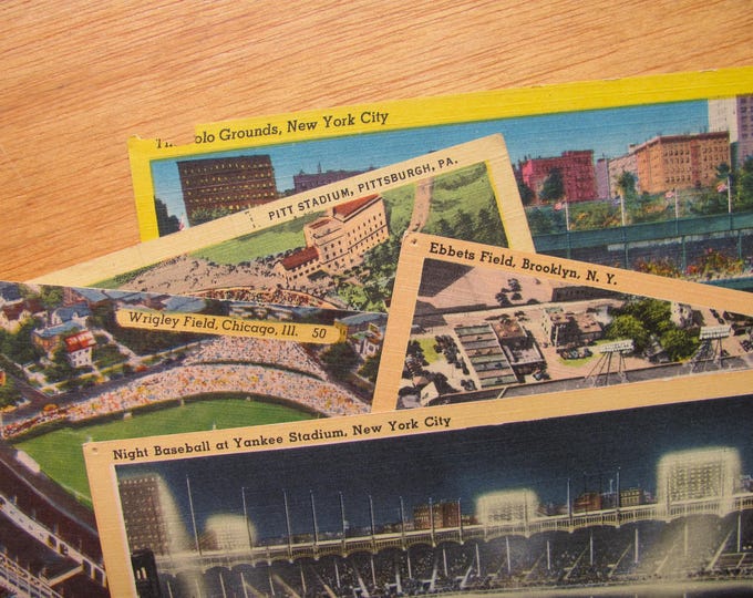 Wrigley Field Ebbets Yankee Stadium Pitt Polo Grounds Postcards ...