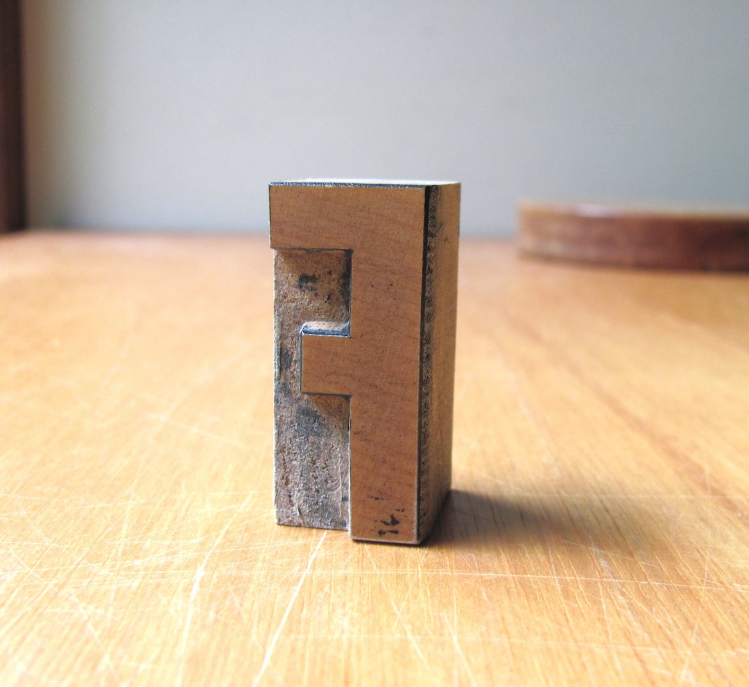 Vintage Printers Block Letter F Letterpress Stamp Capital Letter F Wood ...