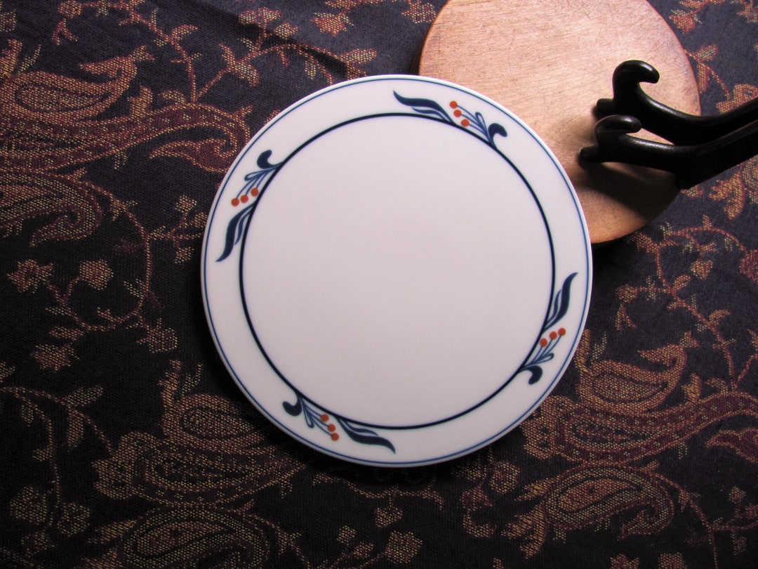 Vintage Dansk Trivet Maribo Hot Plate Modern Danish Blue White Cheese ...