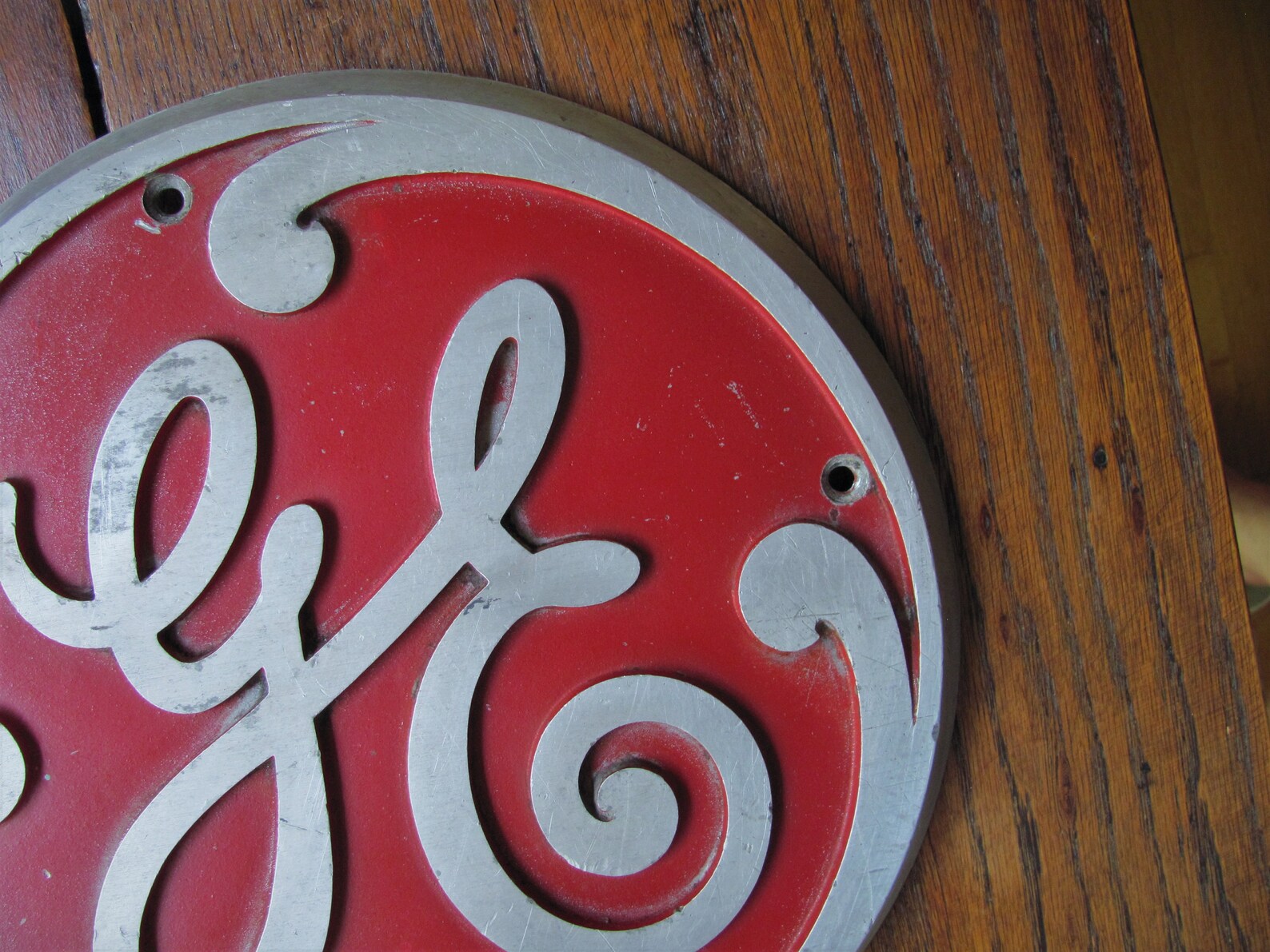 Vintage General Electric Plaque Sign GE Emblem Plate Large | Etsy