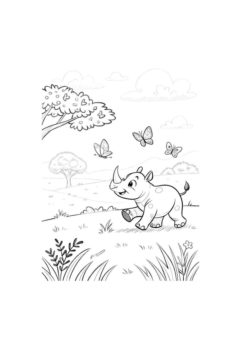 Safari Animals Coloring Book: Jungle Adventure Art for Kids (PDF ...