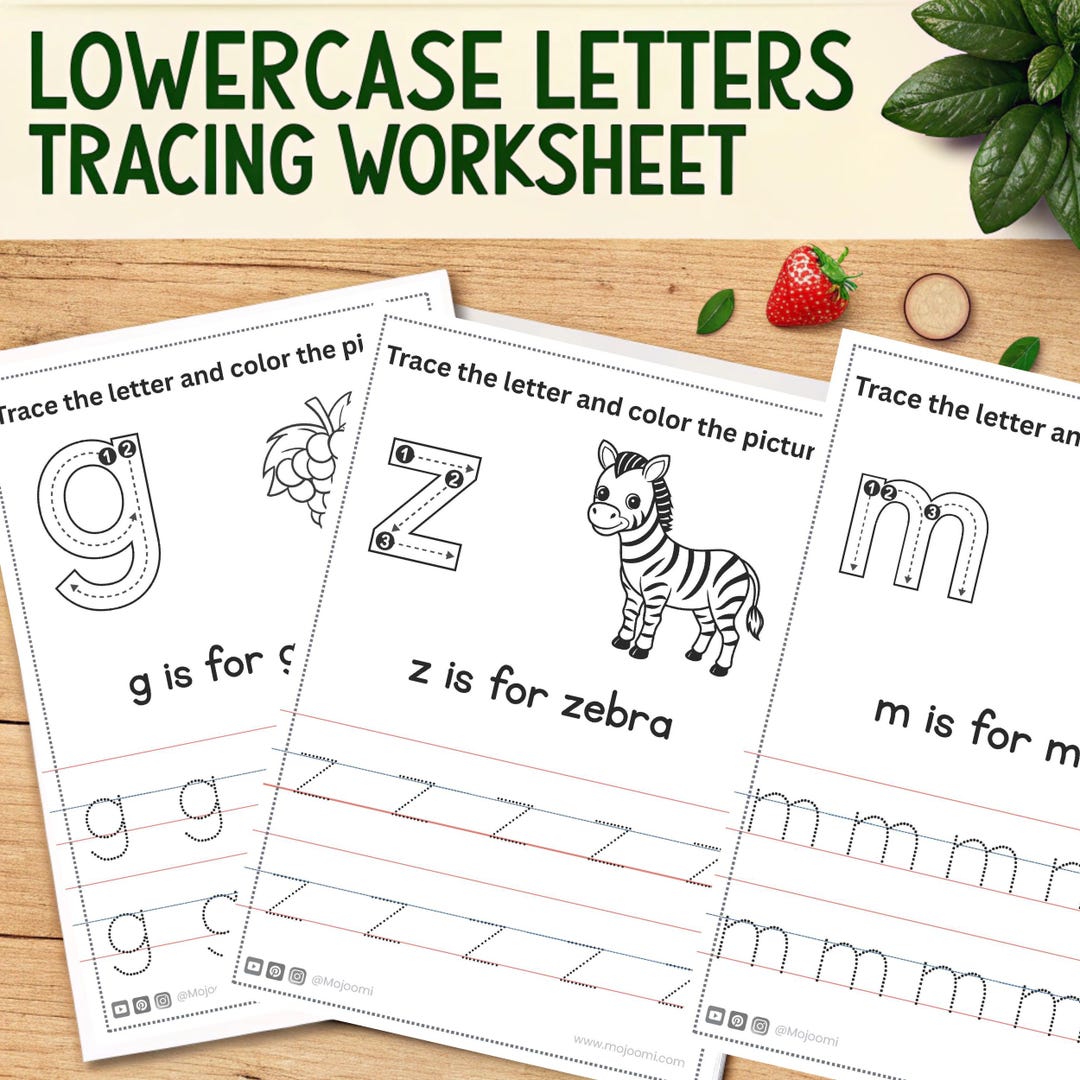 Lowercase Letter Tracing Worksheets – 26 Pages of Alphabet Writing ...