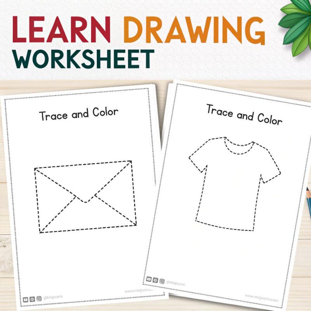 Learn Drawing Worksheet for Kids – Step-by-step Drawing Practice ...