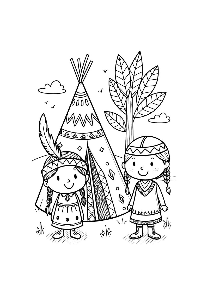 Native Culture Coloring Book: 20 Indigenous Art Pages (printable PDF ...