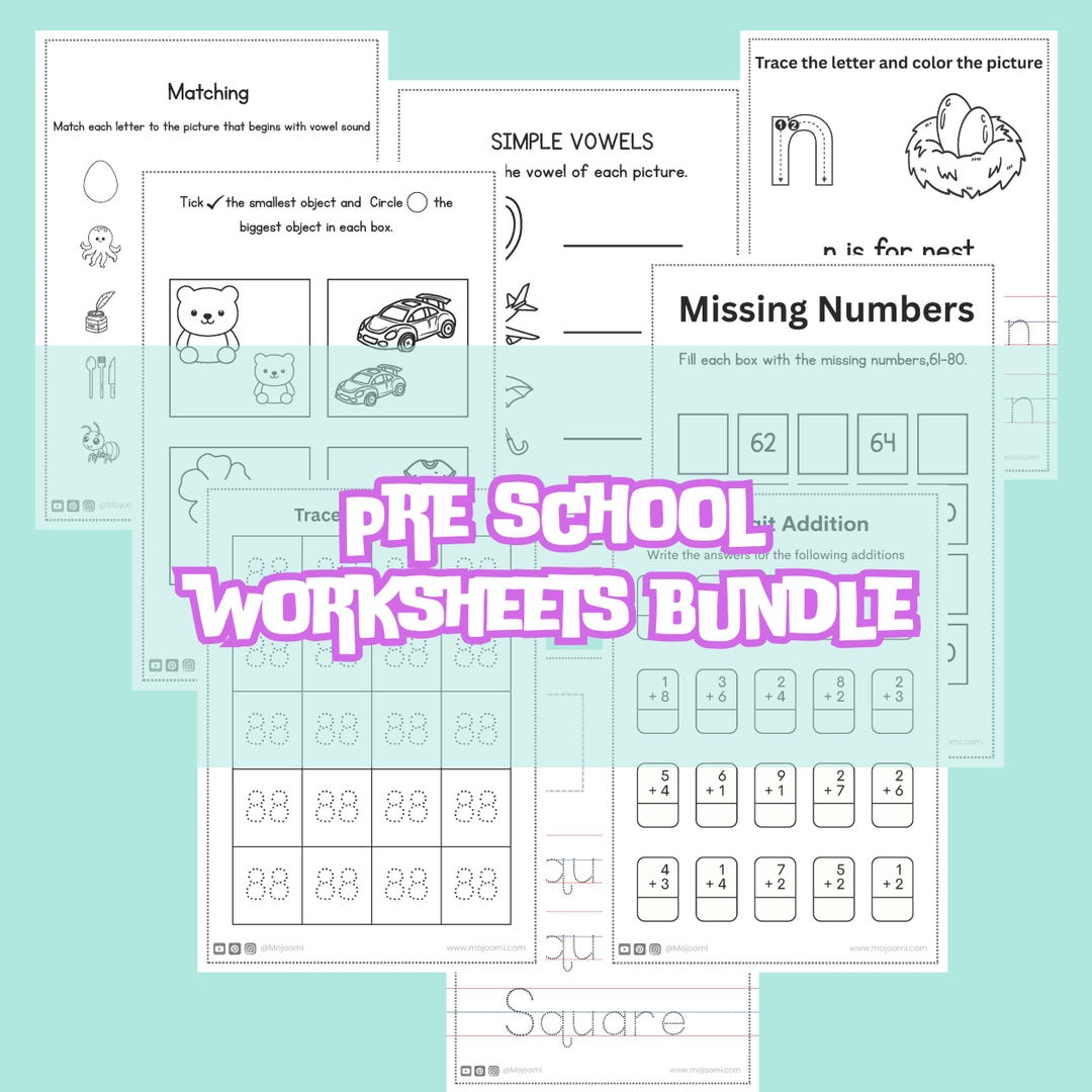 Ultimate Preschool Worksheet Bundle – 1000+ Pages of Early Learning ...