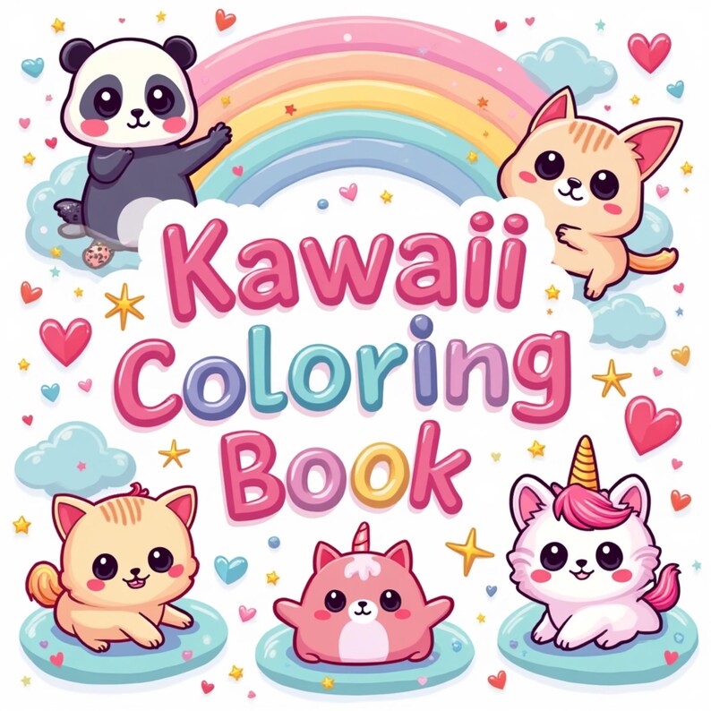 Kawaii Animals Coloring Book | Cute Animal Coloring Sheets |funny ...