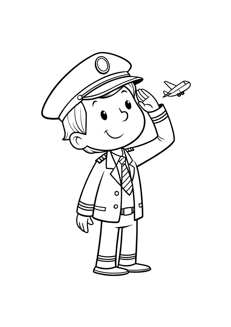 Pilot Coloring Book: Airplane & Aviation Art - 25 Procreate Pages ...
