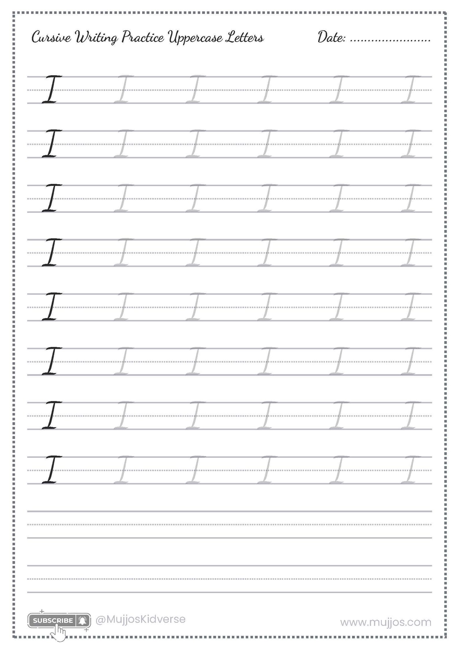 Cursive Writing Book | Printable Handwriting Workbook | A–Z Cursive ...