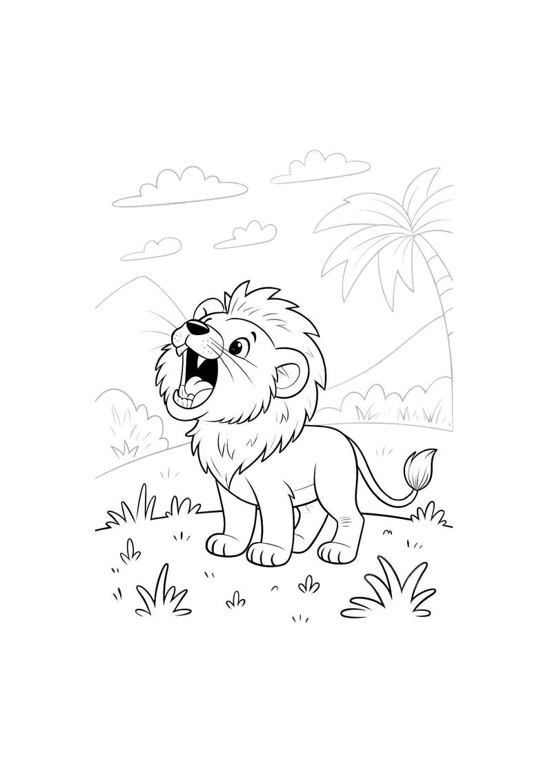 Safari Animals Coloring Book: Jungle Adventure Art for Kids (PDF ...
