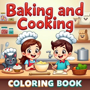 Kitchen Coloring Book: 20 Food Art Pages for Toddlers (PDF Download - Etsy