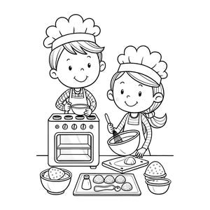 Kitchen Coloring Book: 20 Food Art Pages for Toddlers (PDF Download - Etsy