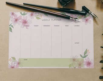 Pink Weekly Planner - Etsy
