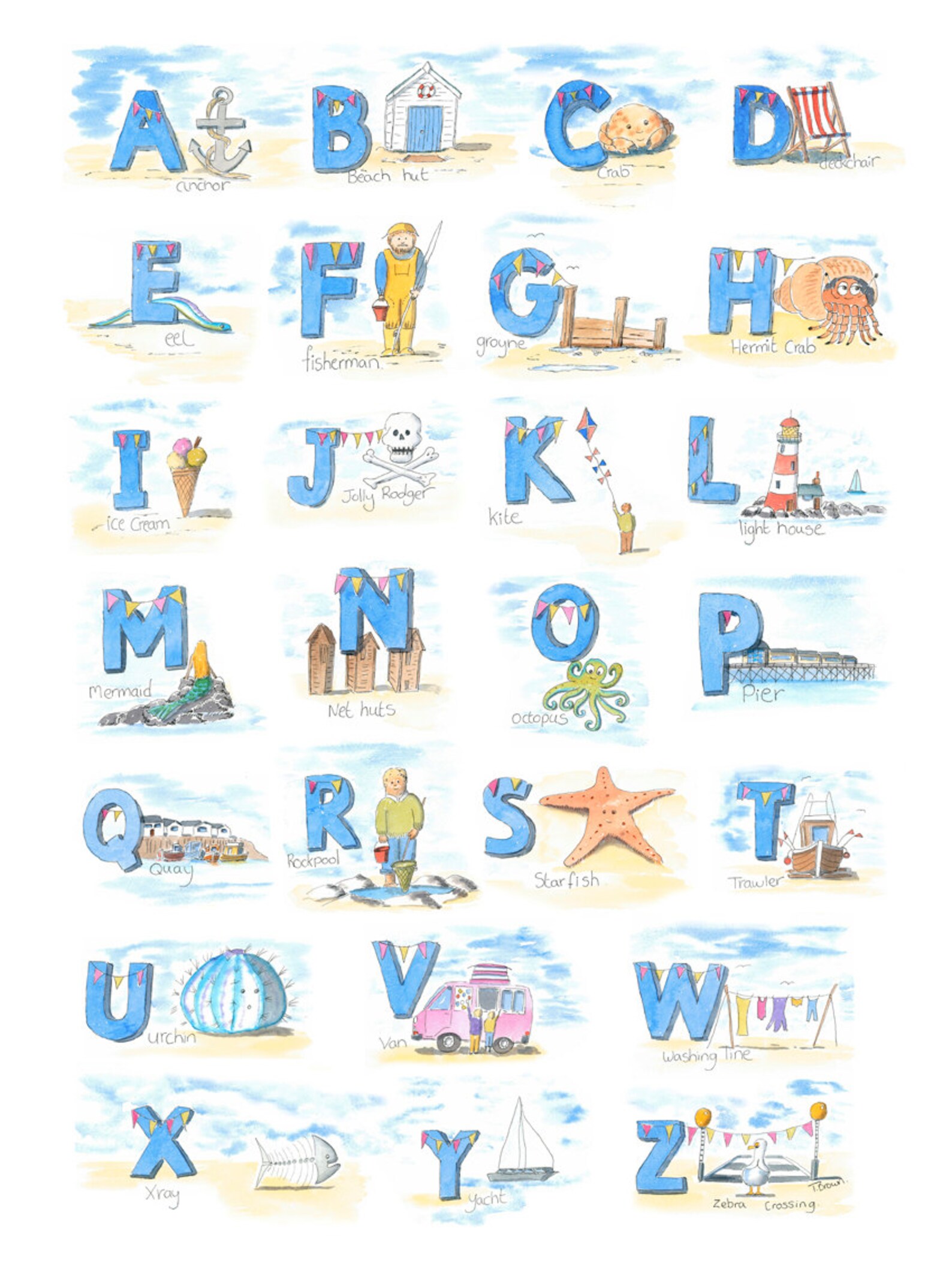 Seaside Alphabet - Etsy