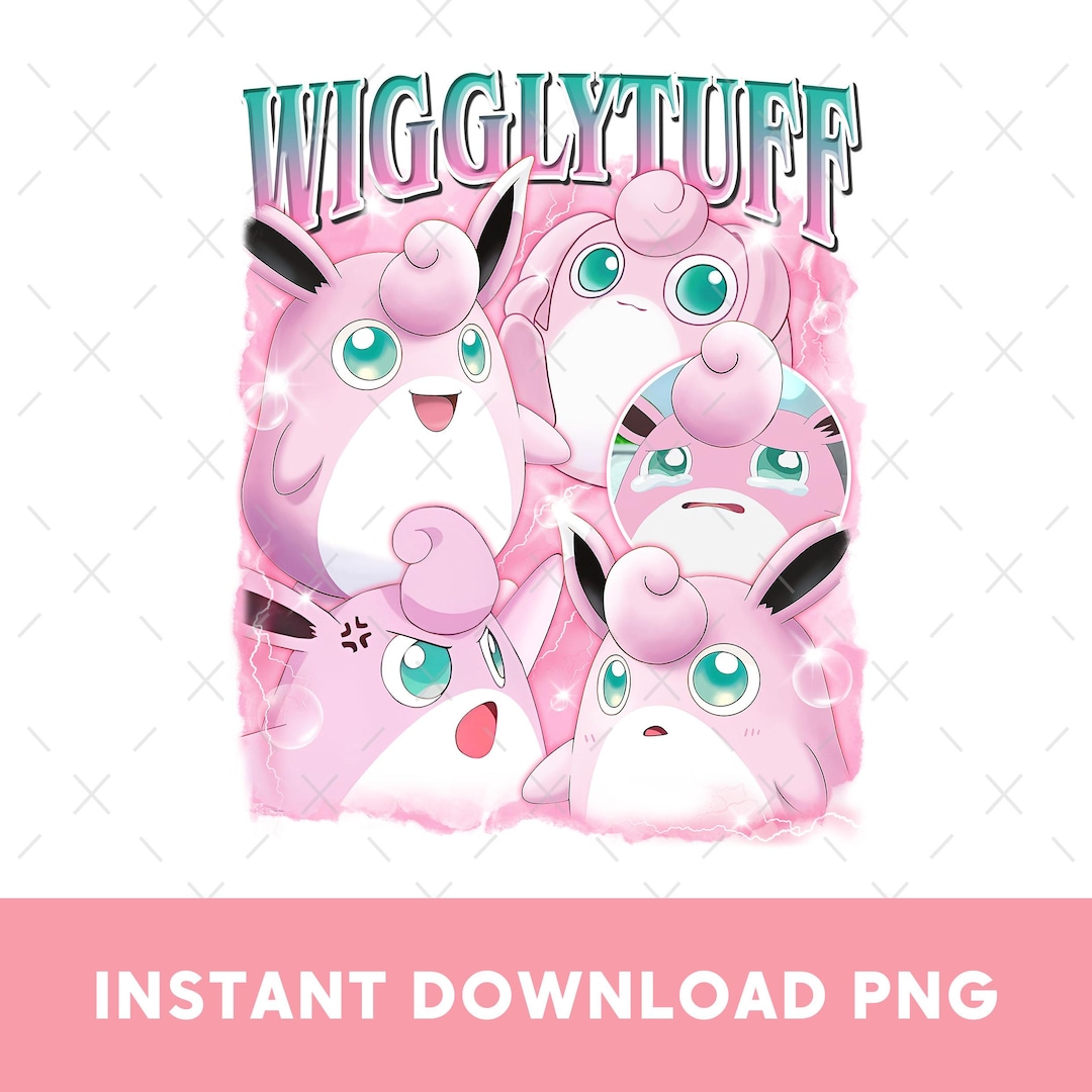 Wigglytuff Digital Download, PNG File, Pokémon Fan Art Clipart, Cute ...