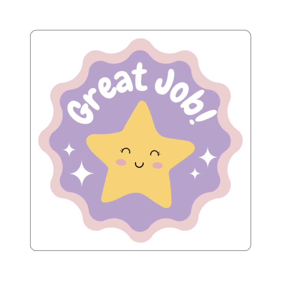Cheerful Reward Stickers for Kids, Great Job Stars, Motivational ...