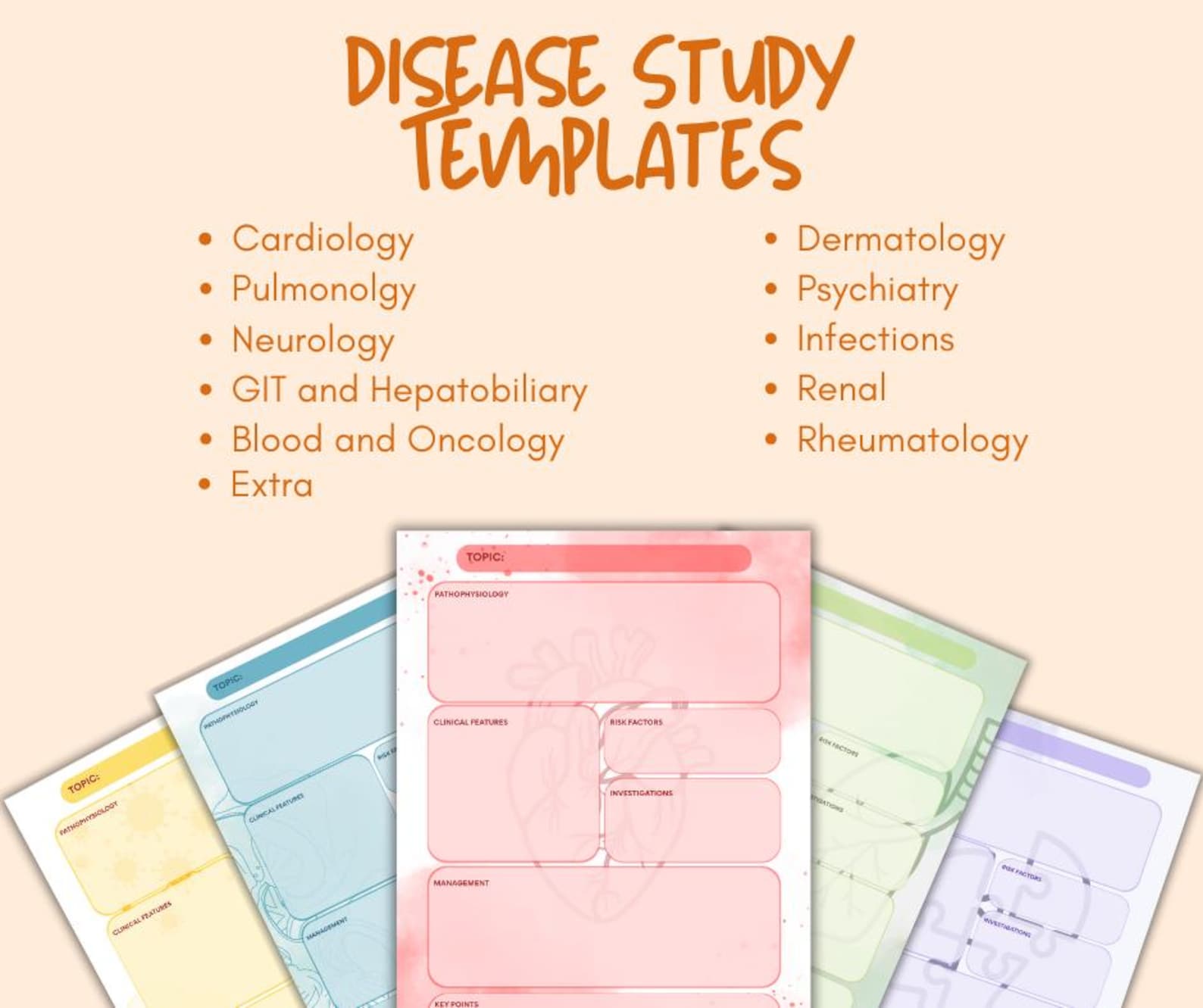 Editable Disease Worksheets| Revision Worksheets| Medical Worksheets ...