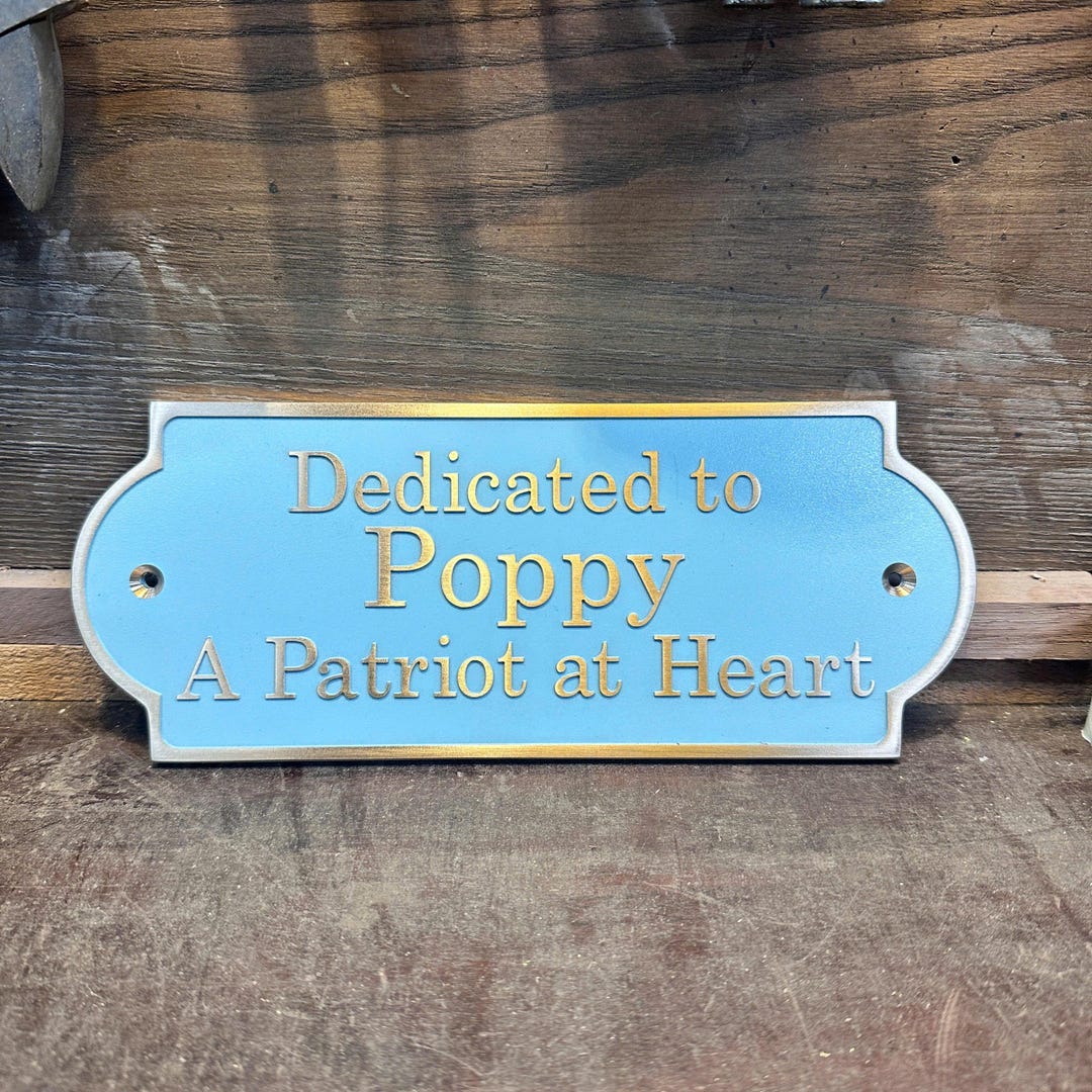 Custom Name Plate – Memorial Dedication Plaque – Remembrance Gift ...