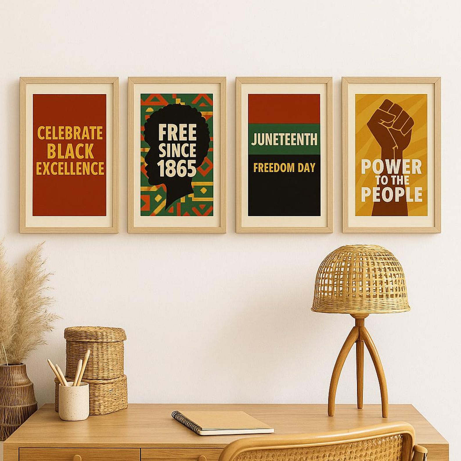 Juneteenth Digital Wall Art Set | Celebrate Freedom and Black ...