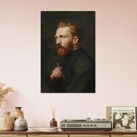 Vincent Van Gogh Self-portrait Poster, Van Gogh Print, Famous Artist ...