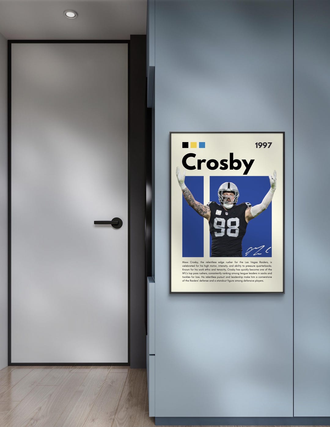 Maxx Crosby Poster | Las Vegas Raiders | Sport Poster| Football | NFL ...