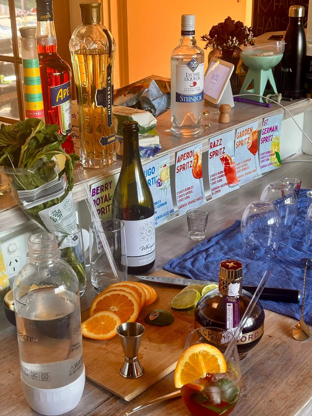 Spritz Night Bar Menu Printable | Aperol Spritz Party Decor | Cocktail ...