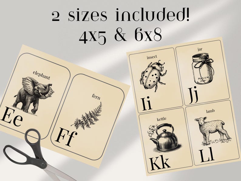 Vintage ABC Flashcards – Printable Charlotte Mason & Montessori ...